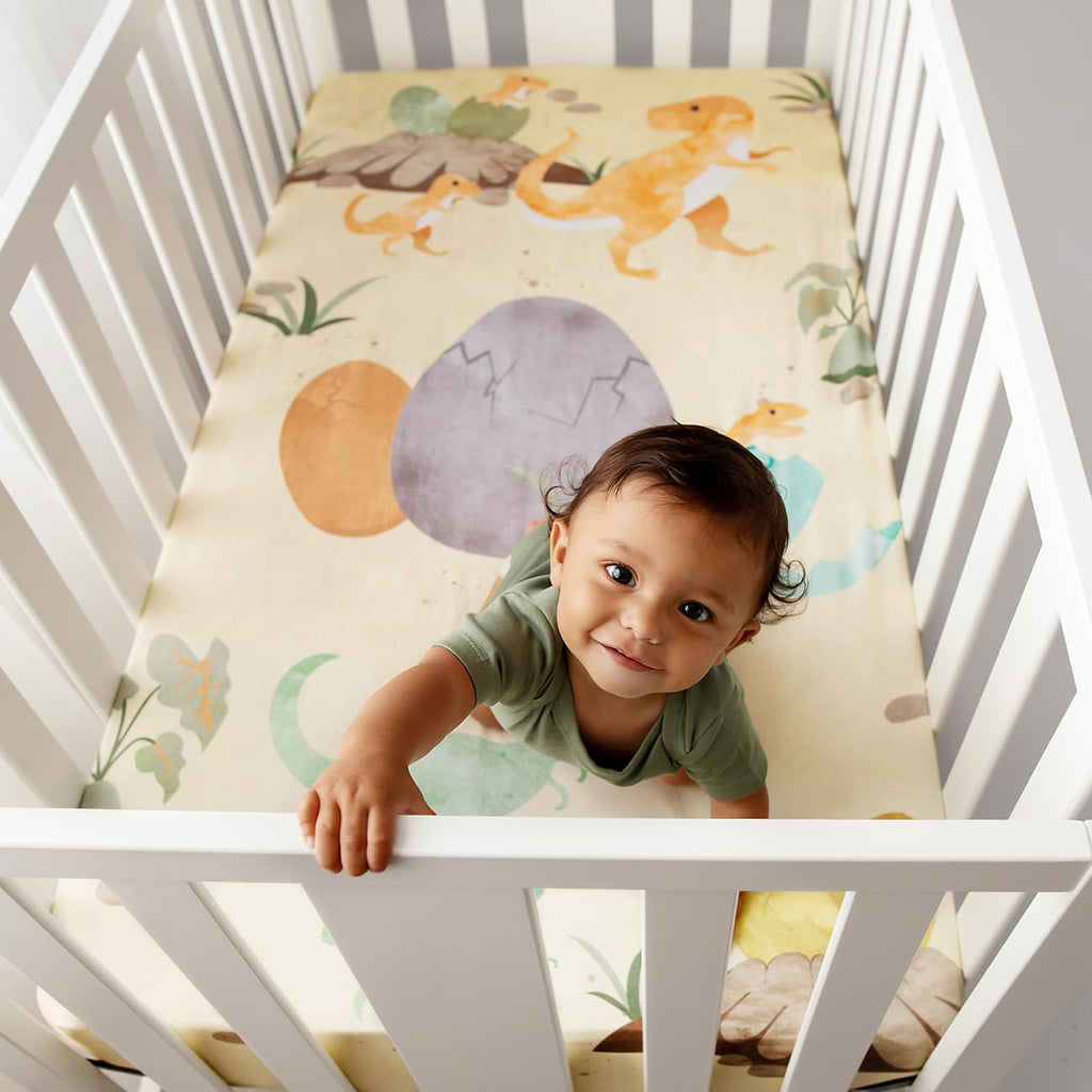 Hatchlings Dinosaur Crib Sheet By Nanit X Rookie Humans hatchlings-dinosaur-crib-sheet-by-nanit-x-rookie-humans